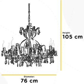 ONLI - Lustr na řetězu TERESA 8xE14/6W/230V bronzová