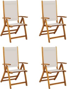 Skládací židle 4 ks, masivní akácie a textilén 3279238
