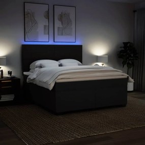 Box spring postel s matrací černá 180x200 cm textil 3292869