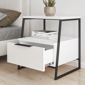 KALUNE DESIGN Noční stolek PAL bílý 855DTE3547