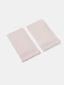 Sinsay - Sada bavlněných ručníků s třásněmi 2 pack - krémová