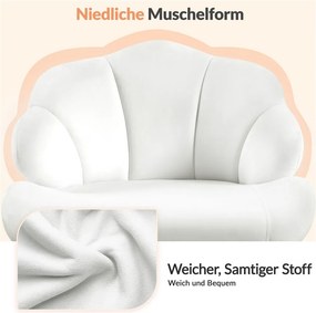 Kancelářská židle Yaheetech – bílá, 60 cm (šířka) × 60 cm (hloubka) × 76,5 cm – 86 cm (266901824875)