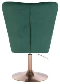 LuxuryForm DESIGN Křeslo AMADEO VELUR na zlatém talíři - zelené