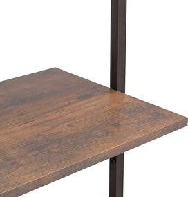 4patrová opěrná police tmavě hnědá a černá 64 x 35 x 152,5 cm 336383