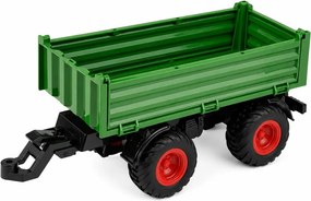 LEAN Toys Zemědělský traktor s vyklápěcím přívěsem, dálkově ovládaný, světla a zvuky, měřítko 1:24