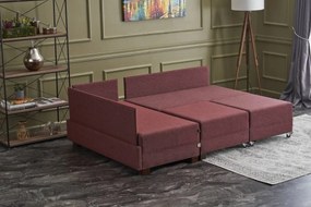 Designová rohová sedačka Ramesha 280 cm bordó - levá