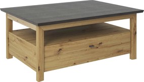 XXXLutz KONFERENČNÍ STOLEK, tmavě šedá, dub artisan, kompozitní dřevo, 110/80/45 cm Hom`in - Konferenční stolky - 000003002914