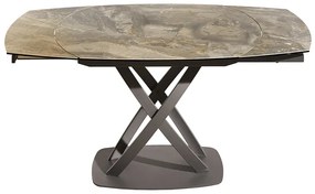 Inception jídelní stůl šedo-hnědý 130-190 cm