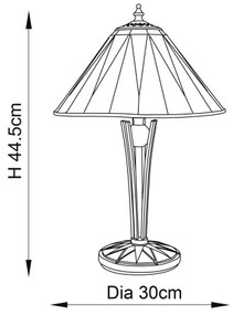 Endon 70367 - Stolní lampa Tiffany DARK STAR 1xE14/40W/230V pr. 30 cm