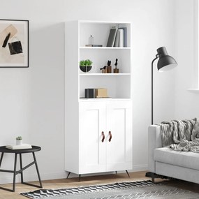 Skříň highboard bílá 69,5 x 34 x 180 cm kompozitní dřevo