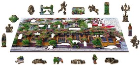 Puzzle wooden city dřevěné puzzle londýnská hospoda 2v1, 300 dílků eko