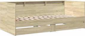 Válenda se zásuvkami bez matrace dub sonoma 75 x 190 cm 3280862