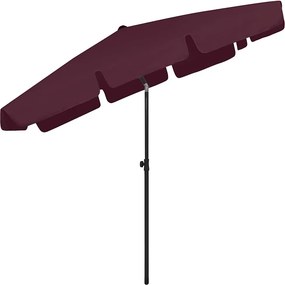 Plážový slunečník bordó 200 x 125 cm 314731