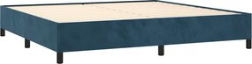 Box spring postel s matrací tmavě modrá 200x200 cm samet 3129415