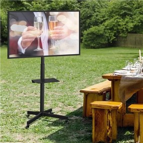Stojan na televizi Yaheetech – černá (267157528846)