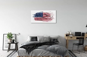 Obraz na skle Vlajky Spojených států 100x50 cm