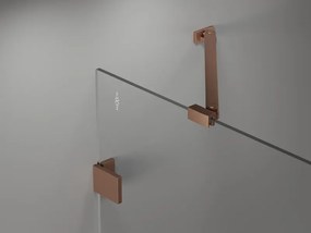 Mexen Lunar, 2-křídlová vanová zástěna pravá 100 x 150 cm, čiré sklo, měděná matná, 897-100-100-65-00-P