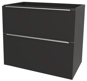 Mereo Mailo, koupelnová skříňka 81 cm, chrom madlo, Multidecor, Černá Supermat CN591SCIPM