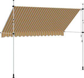 vidaXL Ručně zatahovací markýza 350 cm [43229] Barva: oranžová a hnědá
