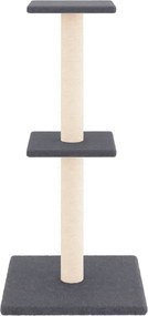 Škrabadlo pro kočky se sisalovými sloupky tmavě šedé 73 cm 172036
