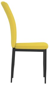 Jídelní židle 4 ks hořčicově žluté samet - Default Title