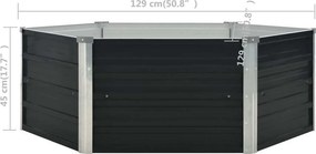 vidaXL Zahradní vyvýšený záhon 129 x 45 cm pozinkovaná ocel [45710] Barva: antracitová