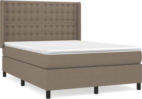 Box spring postel s matrací taupe 140x190 cm textil 3131749
