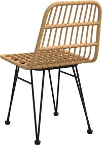 Zahradní židle 2 ks 48 x 62 x 84 cm PE ratan 319428