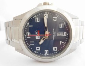 Pánské levné ocelové vodotěsné hodinky BUD-IN steel B1701.3 - 10ATM s modrým číselníkem