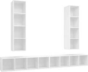 Nástěnné TV skříňky 4 ks bílé kompozitní dřevo 3079889