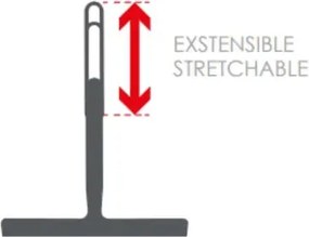 MSV FLEX stěrka na sklo s výsuvnou rukojetí šedá / plast / 24 až 30 cm