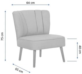 Atelier del Sofa Křeslo Monn Way - Grey, Šedá