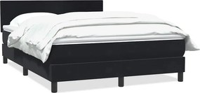 Box spring postel s matrací černá 160x210 cm samet 3316025