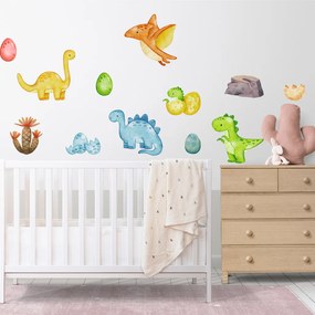 PIPPER. Samolepka na zeď "Dinosauři" Materiál: Bílý vinyl