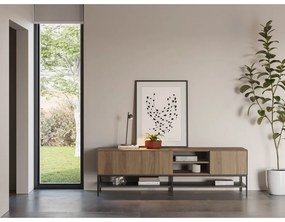 TV stolek v dekoru dubu v přírodní barvě 180x55x35 cm Amira – Marckeric