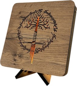 Li-Go "Symbol prstenu" lampa 19x19 cm provedení povrchu: ořech