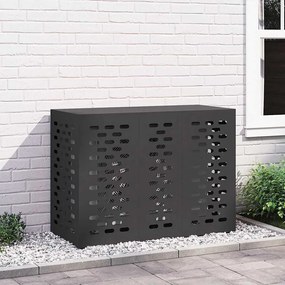 vidaXL Ochrana klimatizace Černá 110 x 50 x 80 cm Ocel [865904]