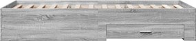 Rám postele se zásuvkami šedý sonoma 90x200 cm kompozitní dřevo 3280431