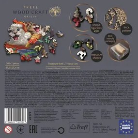 Trefl Wood Craft Origin - Puzzle - Vánoční Kočky / 501 dílků / 37.5 x