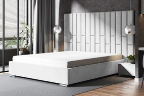 Eka Čalouněná postel LANA 90 x 200 cm Barva látky Trinity: (2305) Tmavá béžová, Úložný prostor: S dřevěným rámem úložného prostoru