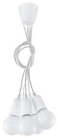 Bílé závěsné svítidlo ø 25 cm Rene – Nice Lamps