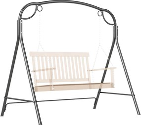 Outsunny Kovový Houpací Stojan Stabilní Konstrukce s A-nohami, Nosnost 220 kg pro Zahradu 172x126x170 cm Bronzová | Aosom