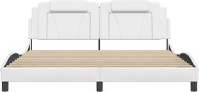 Rám postele Viana s LED bez matrace bílý 180 x 200 cm 3214037