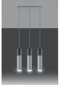 Sollux SL.0649 - Lustr na lanku BORGIO 3xGU10/40W/230V beton/kov bílá