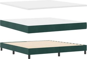Postel s boxspringem s čelo Tmavě zelená 200 x 180 cm samet 3341537
