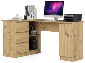 Počítačový stůl B20 155 cm, levá, dub artisan