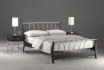 Nábytek ATIKA s.r.o. Kovová postel Merry Povrchová úprava: černá/stříbrná 9006, Rozměr: 80 x 200 cm
