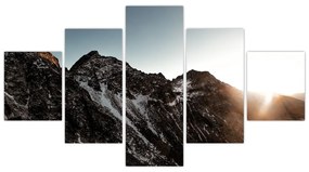 Obraz skalnatého pohoří (125x70 cm)