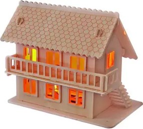 WOODCRAFT Dřevěné 3D puzzle Vila / od 6 let / Obtížnost: jednoduchá