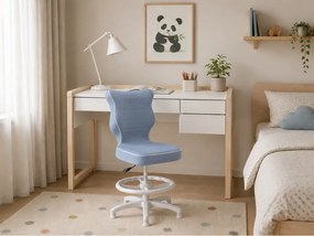 Benlemi Stůl STOLLY se 3 šuplíky a pastelkovníkem do dětského pokoje + ergonomická židle MODRÁ Zvolte rozměr židle: dítě 119 - 142 cm (výška stolu 71 - 82 cm)